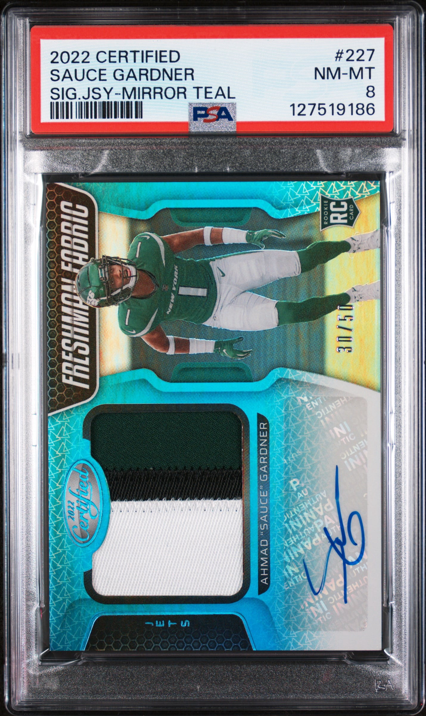 2022 Panini Certified Signature Jersey-Mirror Teal Ahmad "Sauce ...