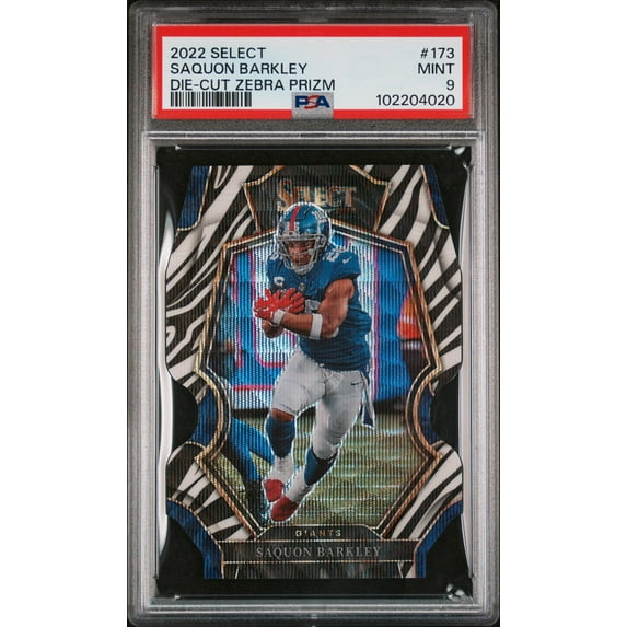 2022 Panini Select Prizm Zebra Saquon Barkley #173 PSA 9 - Walmart.com