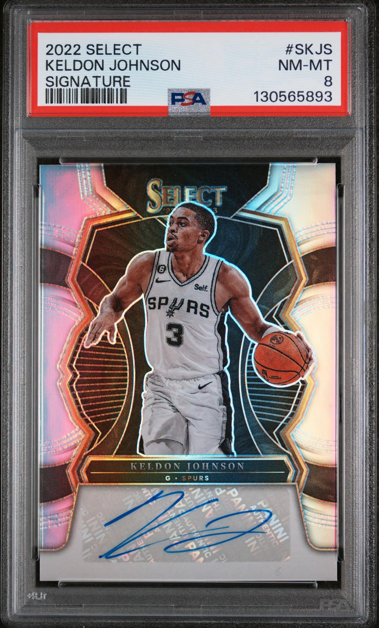 2022 Panini Select Signatures Signature Keldon Johnson #SKJS /249 PSA 8 ...
