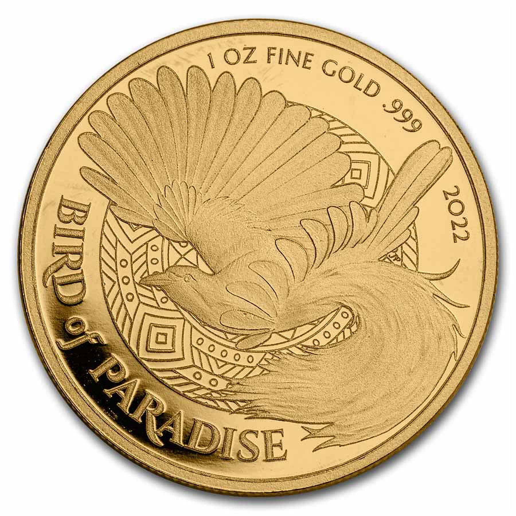 2022 Papua New Guinea 1 oz Gold Bird Of Paradise BU (Coin Only ...