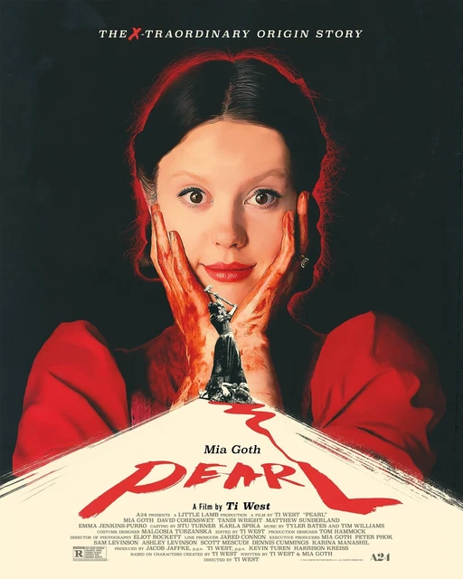 2022 Pearl Movie Poster Mia Goth The Projectionist Ruth Mitzy Horror ...