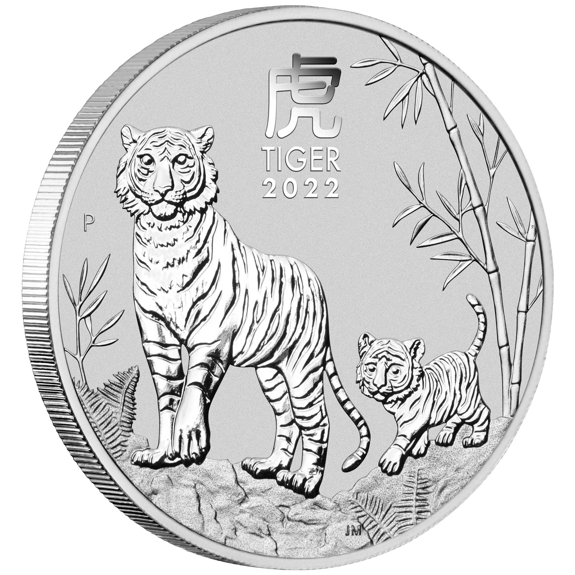 2022 Perth Mint Lunar Year of The Tiger High Relief Proof 1/2 oz Silver ...