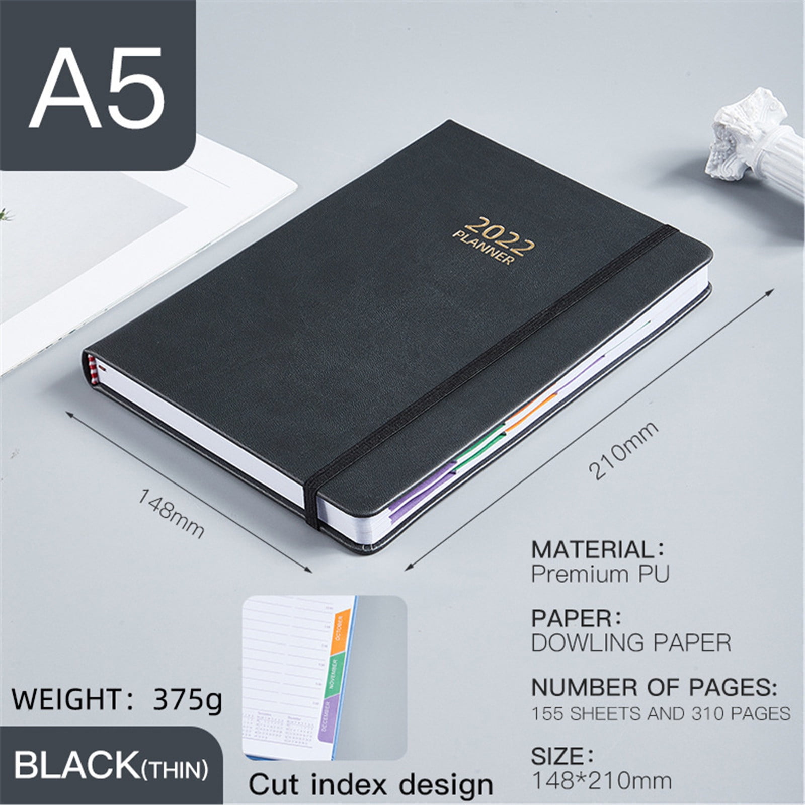 2022 Planner Organizer Inside A5 Efficiency Booklet Planning Notebook ...