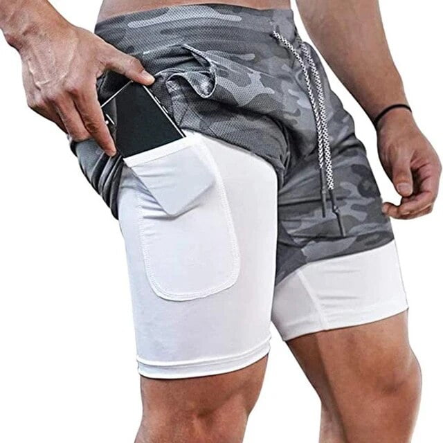 2022 Running Shorts Men Fitness Gym Training Sports Shorts Quick Dry ...