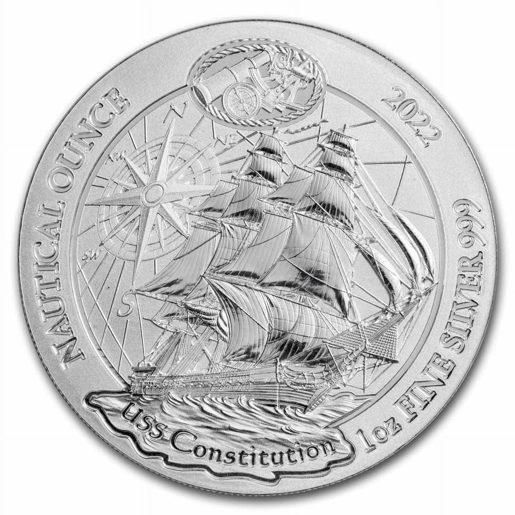 2022 Rwanda 1 oz Silver Nautical Ounce USS Constitution Coin, .999 Fine ...