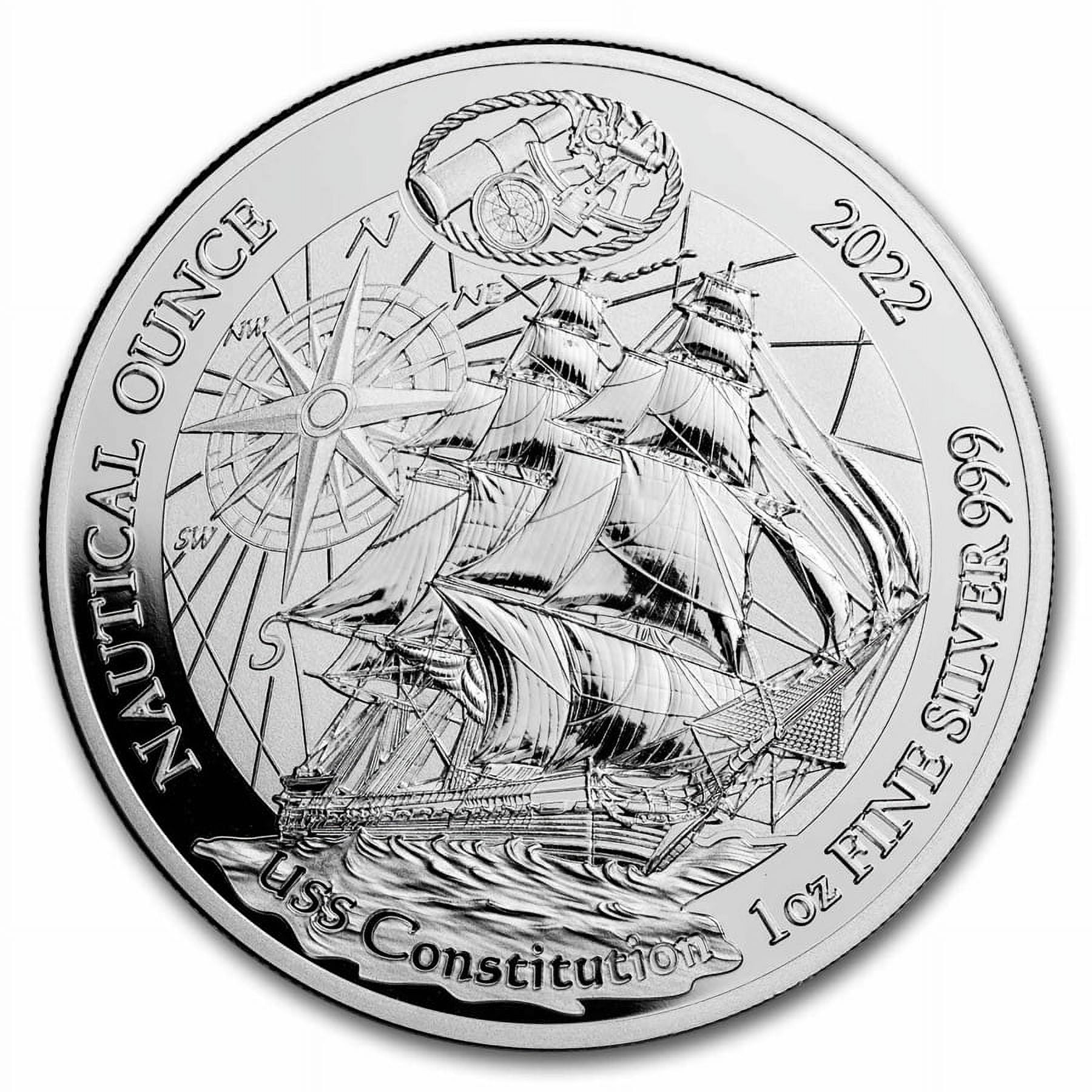 2022 Rwanda 1 oz Silver Nautical Ounce USS Constitution Proof - Walmart.com