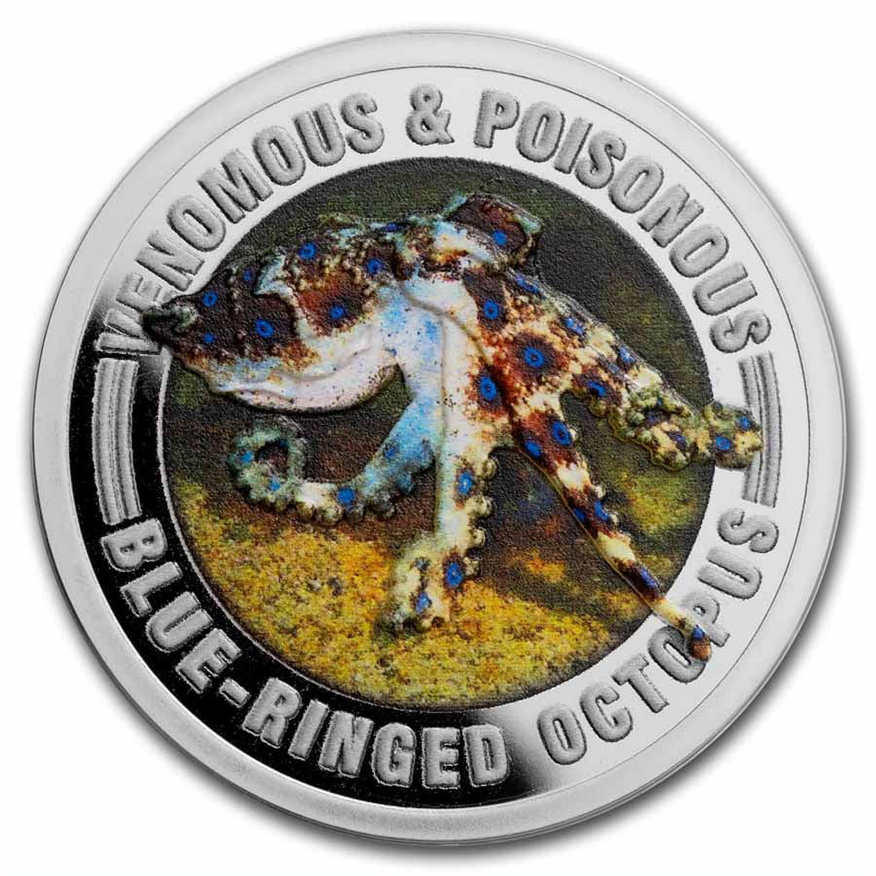 2022 Samoa 1/2 oz Silver Venomous & Poisonous Blue-Ringed Octopus ...