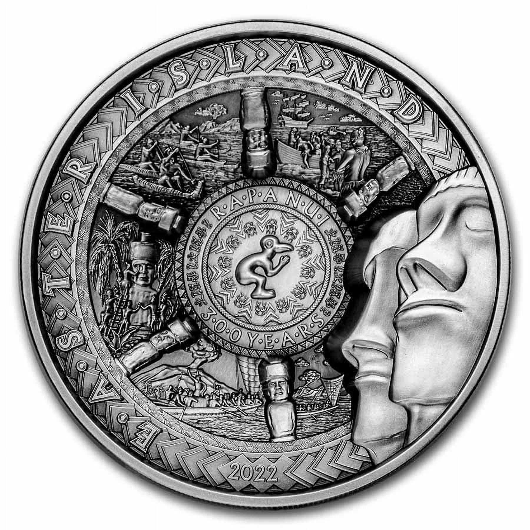 2022 Samoa 1 kilo Silver Easter Island Multiple Layer Coin - Walmart.com