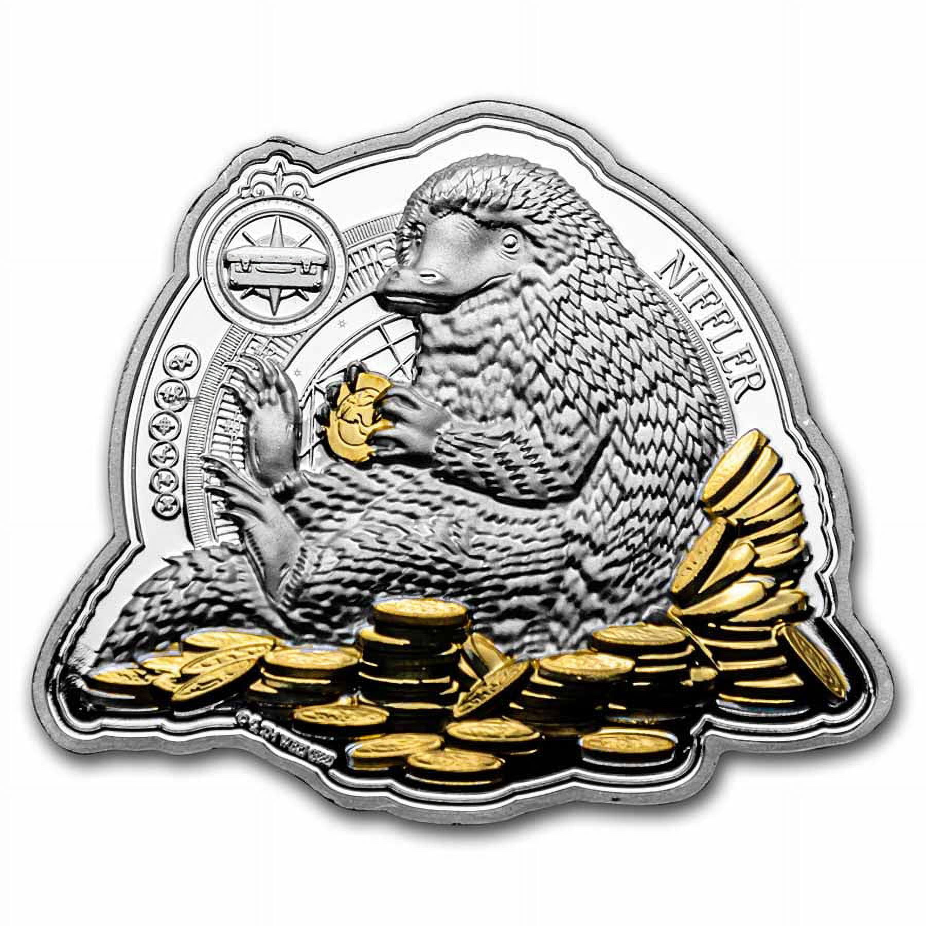 2022 Samoa 1 oz Silver Fantastic Beasts: The Niffler Shaped Coin ...
