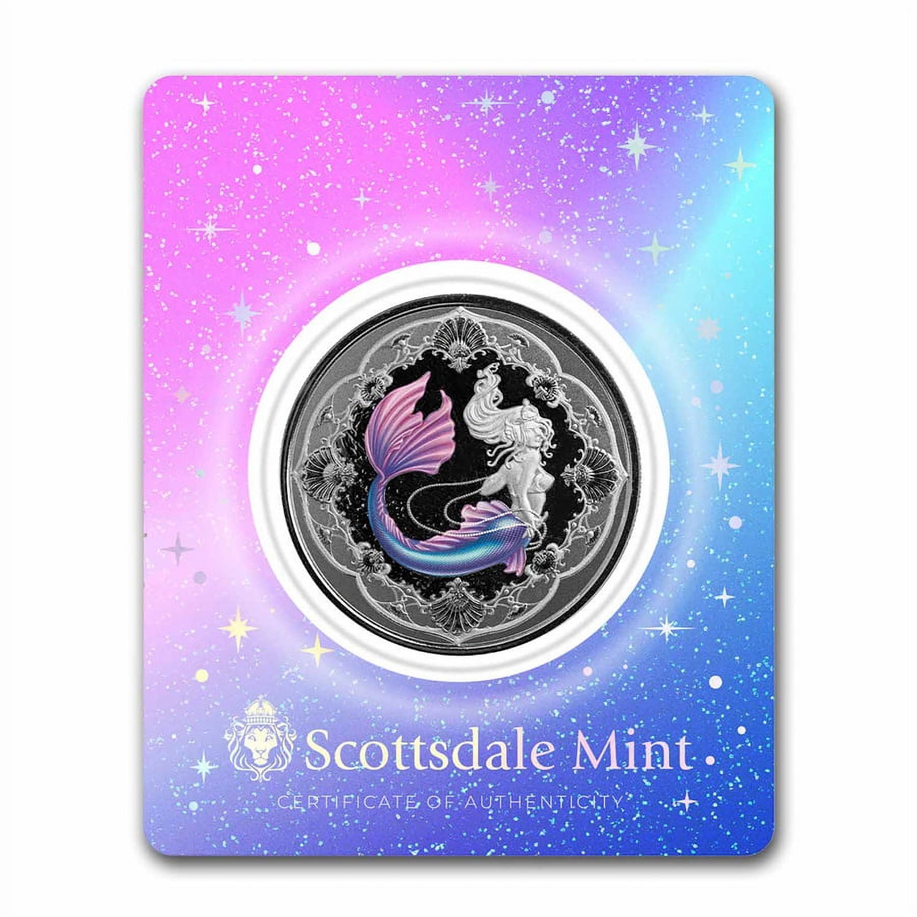 Scottsdale Mint 2022 Samoa 1 oz Silver Mermaid Princess of the Seas ...