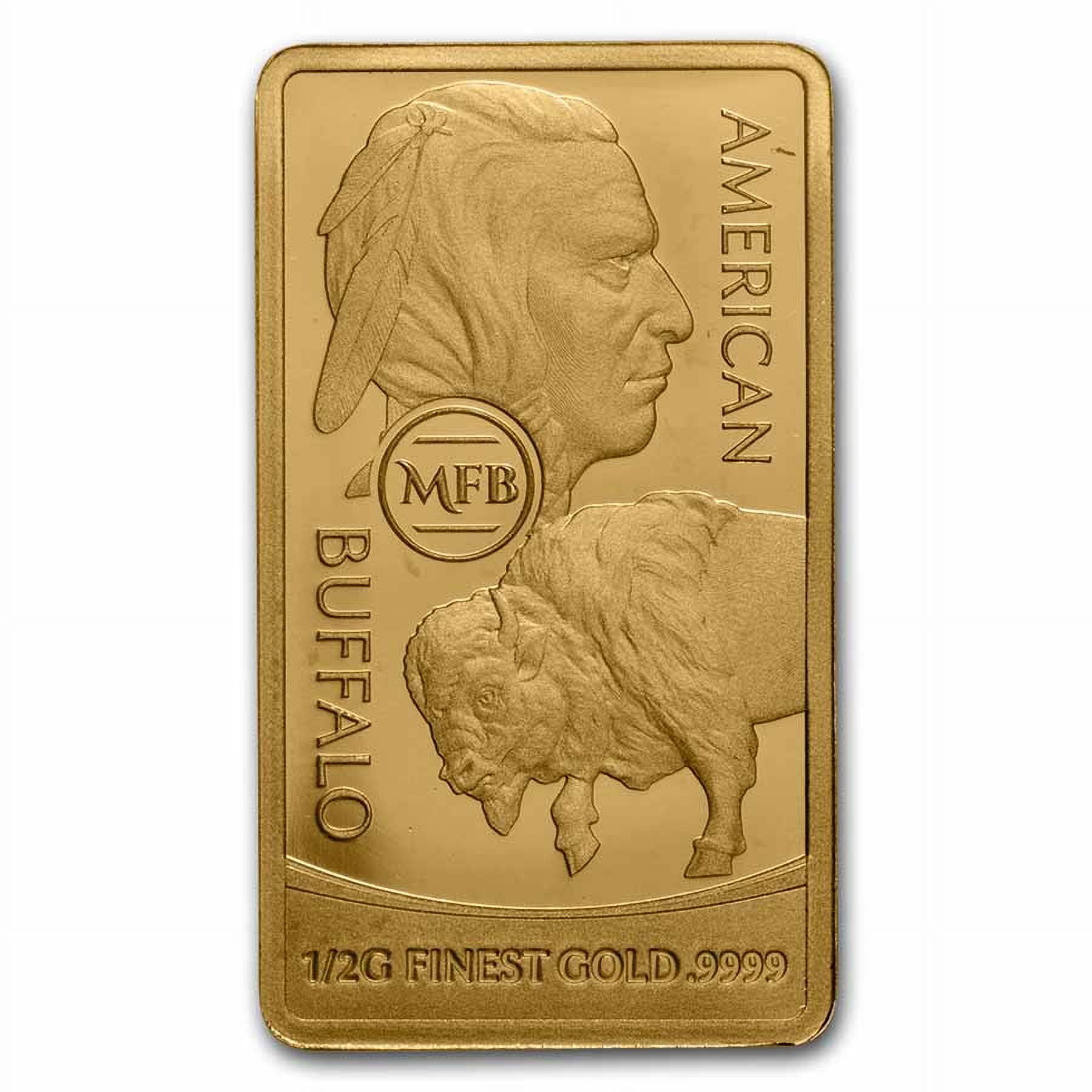 2022 Solomon Isl. 1/2 Gram Gold Famous Motifs: American Buffalo - Walmart.com