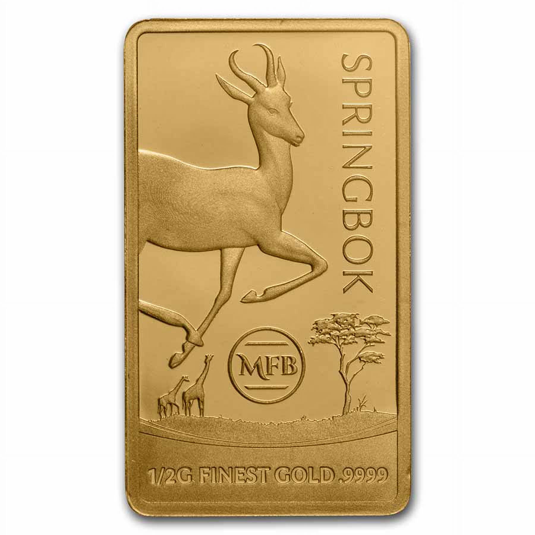 2022 Solomon Isl. 1/2 Gram Gold Famous Motifs: Springbok - Walmart.com