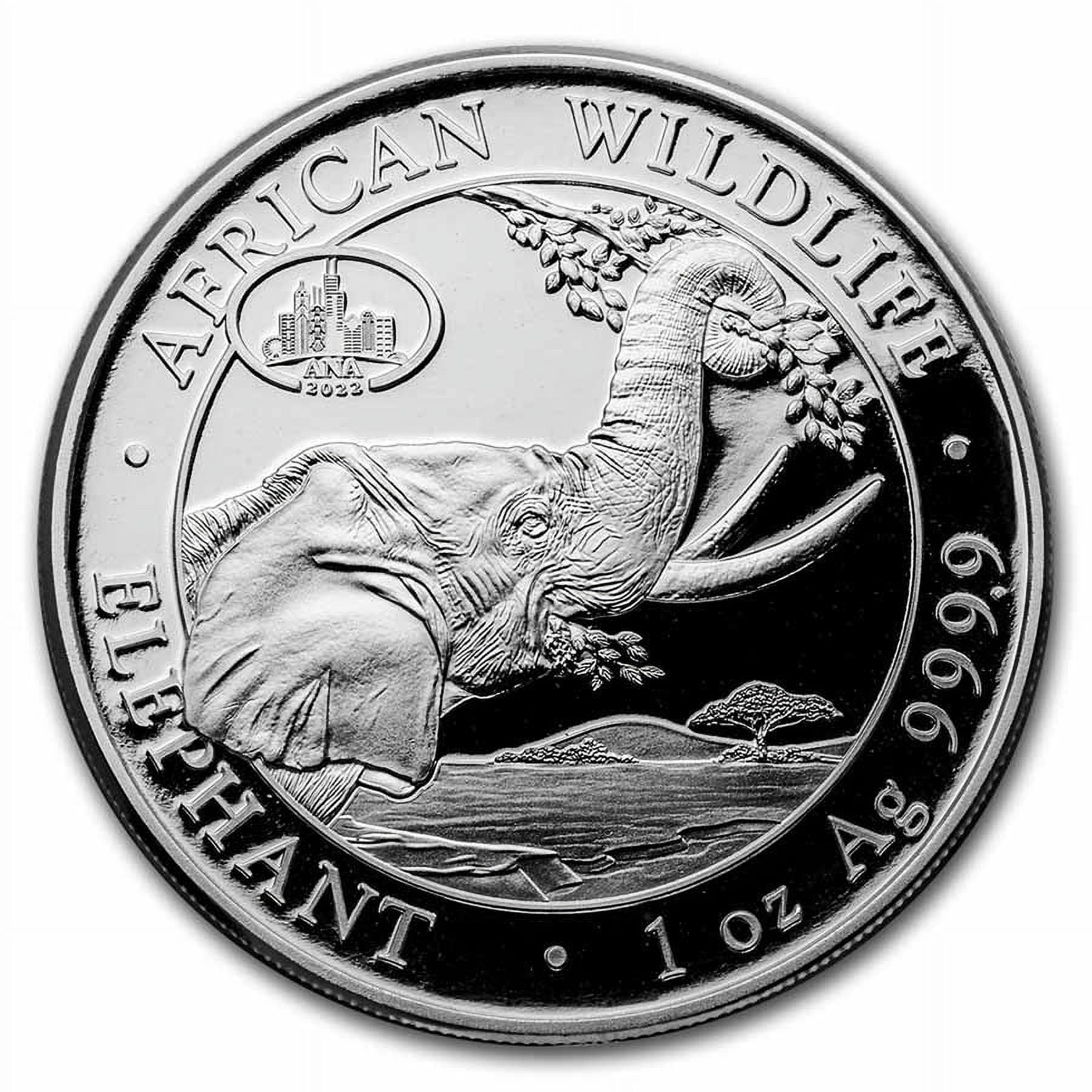 2022 Somalia 1 oz Silver Elephant (Chicago ANA Privy Mark) - Walmart.com
