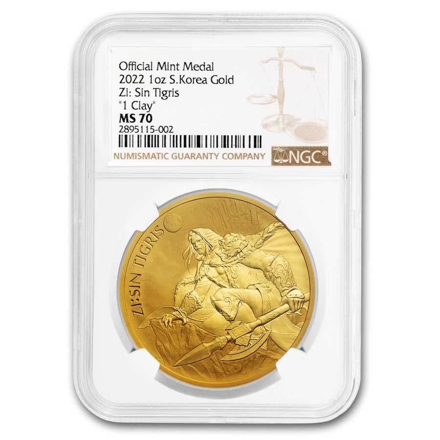 2022 South Korea 1 oz Gold ZI:SIN Tigris MS-70 NGC - Walmart.com