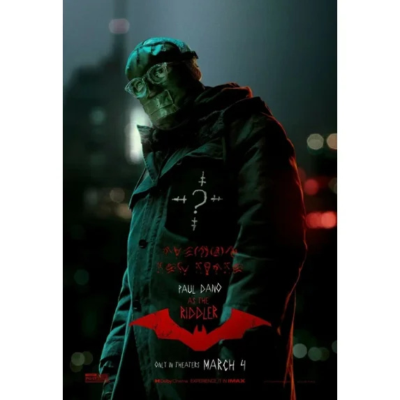 2022 The Batman Movie Poster Print Riddler Paul Dano Dc Comics Gotham ...