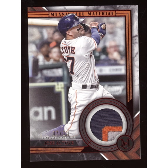 2022 Topps Museum Collection Meaningful Material Relic Auto Jose Altuve ...