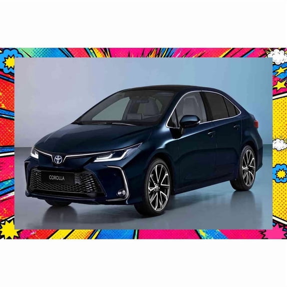2022 Toyota Corolla Hybrid Sedan - Pop Art Edition | 20x30 Inch ...