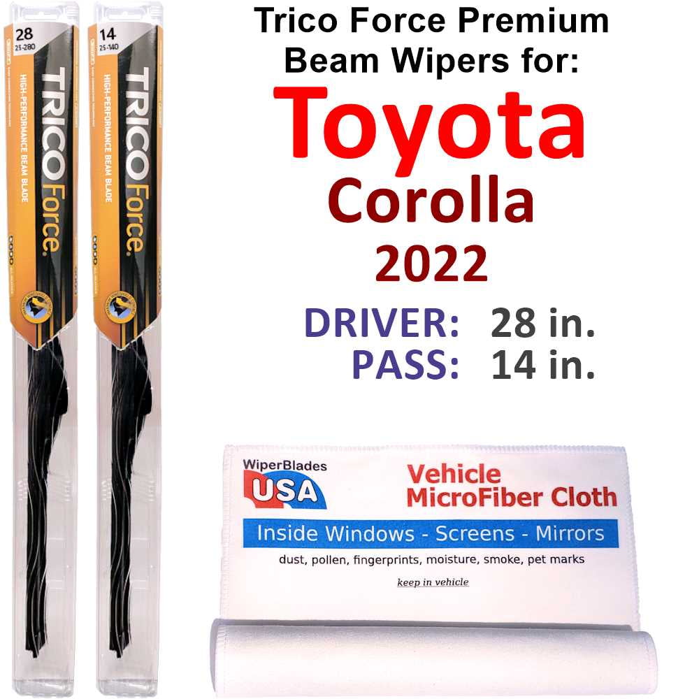 2022 Toyota Corolla Performance Beam Wipers (Set of 2) - Walmart.com