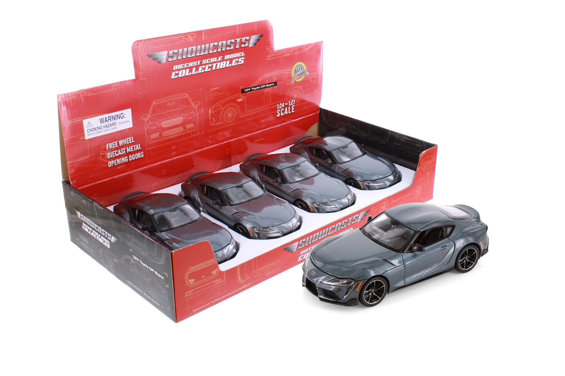 2022 Toyota GR Supra Sports Car, Gray - Showcasts 37917 - 1/24 Scale ...