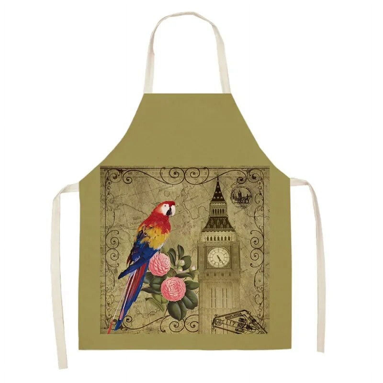 2022 Vintage Floral Kitchen Cooking Apron Adult Child Anti-dirty Apron ...