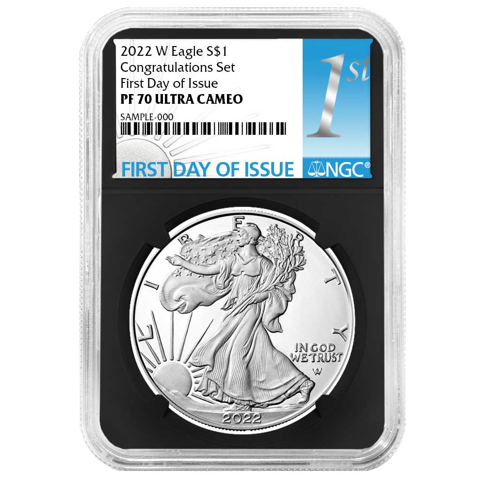 2022-W Proof $1 American Silver Eagle Congratulations Set NGC PF70UC ...