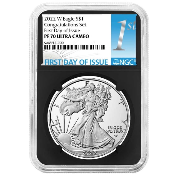 2022-W Proof $1 American Silver Eagle Congratulations Set NGC PF70UC ...