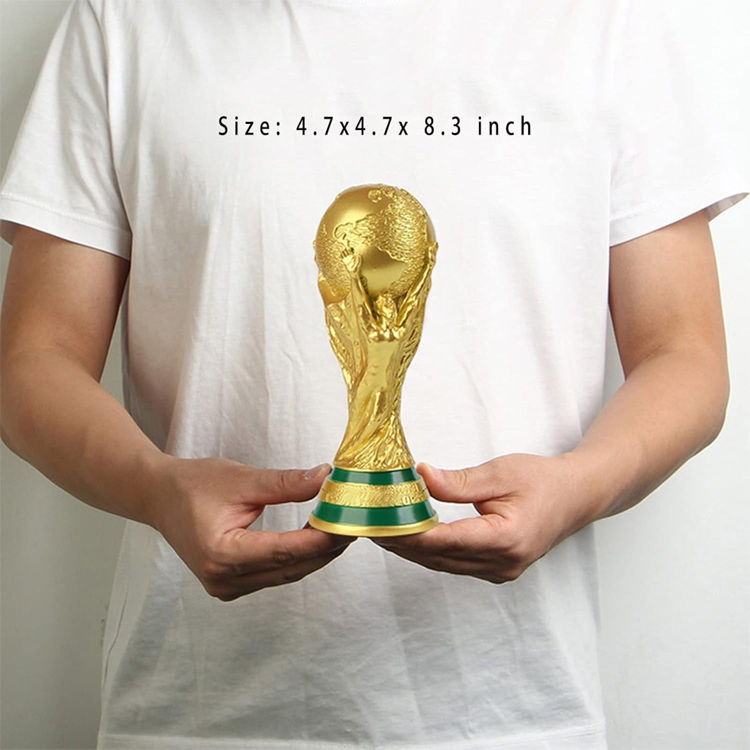2022 World Cup Qatar Replica Trophy in Display Case, Resin Sculpture ...