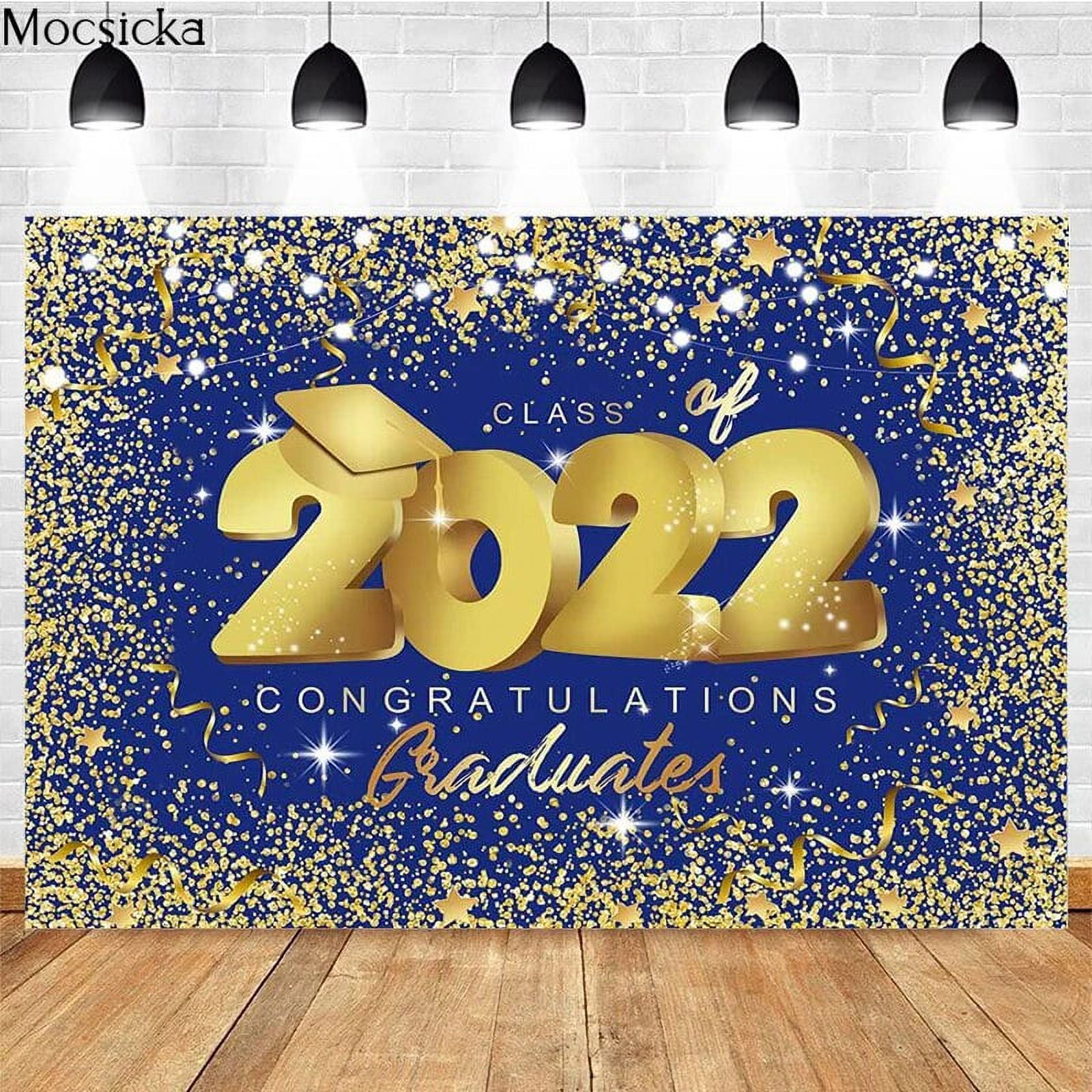 2022Congratulations Graduation Photography Backdrop Bachelor Hat ...