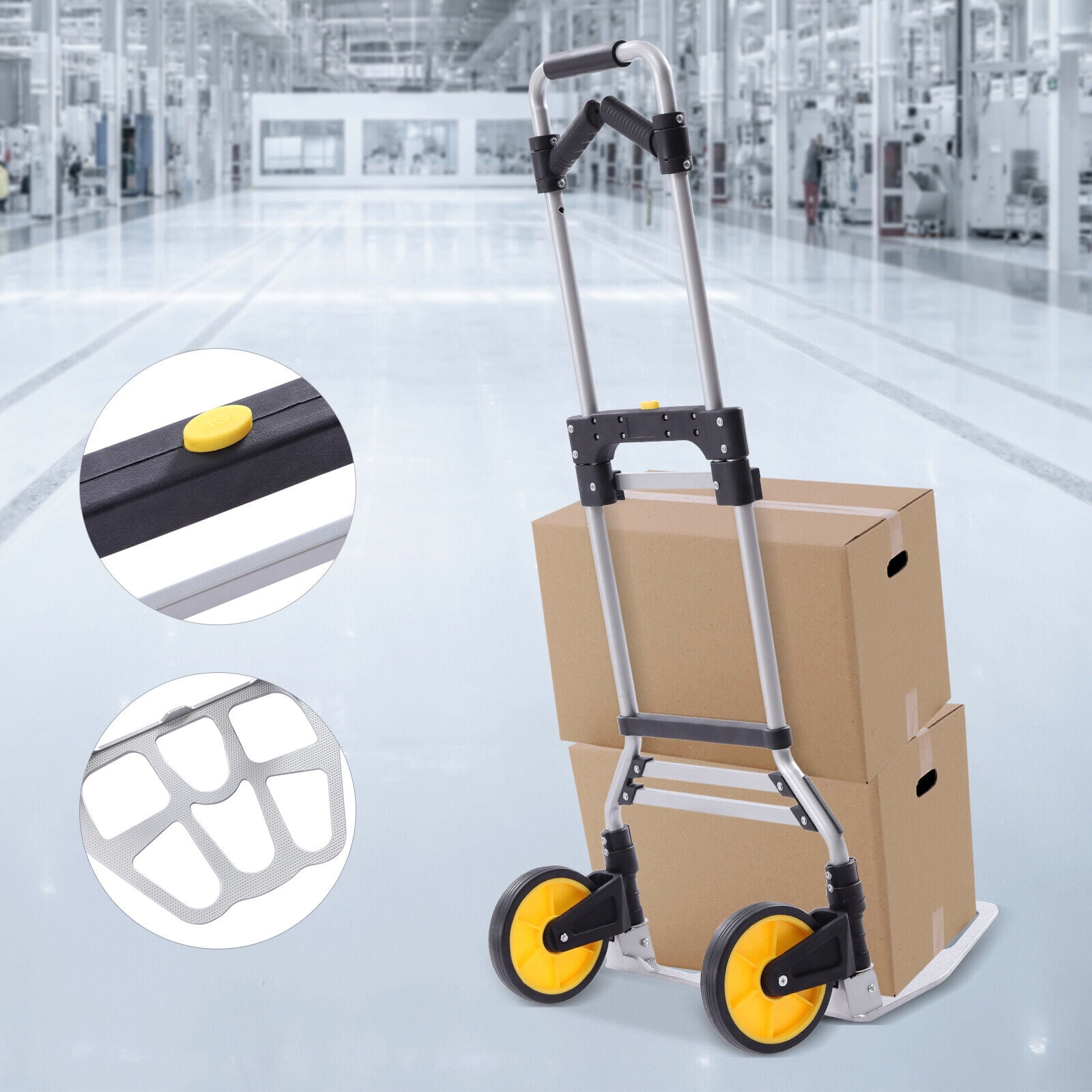 2022DD Folding Hand Truck Dolly 264 lbs Capacity Cart Fold-Up Portable ...