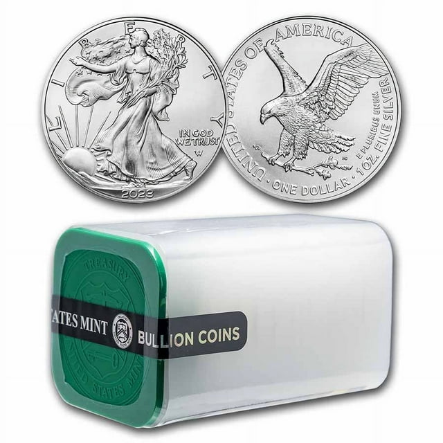 2023 US Mint 1 oz Liberty Silver American Eagle Coin BU (Tube of 20) - Walmart - Walmart.com