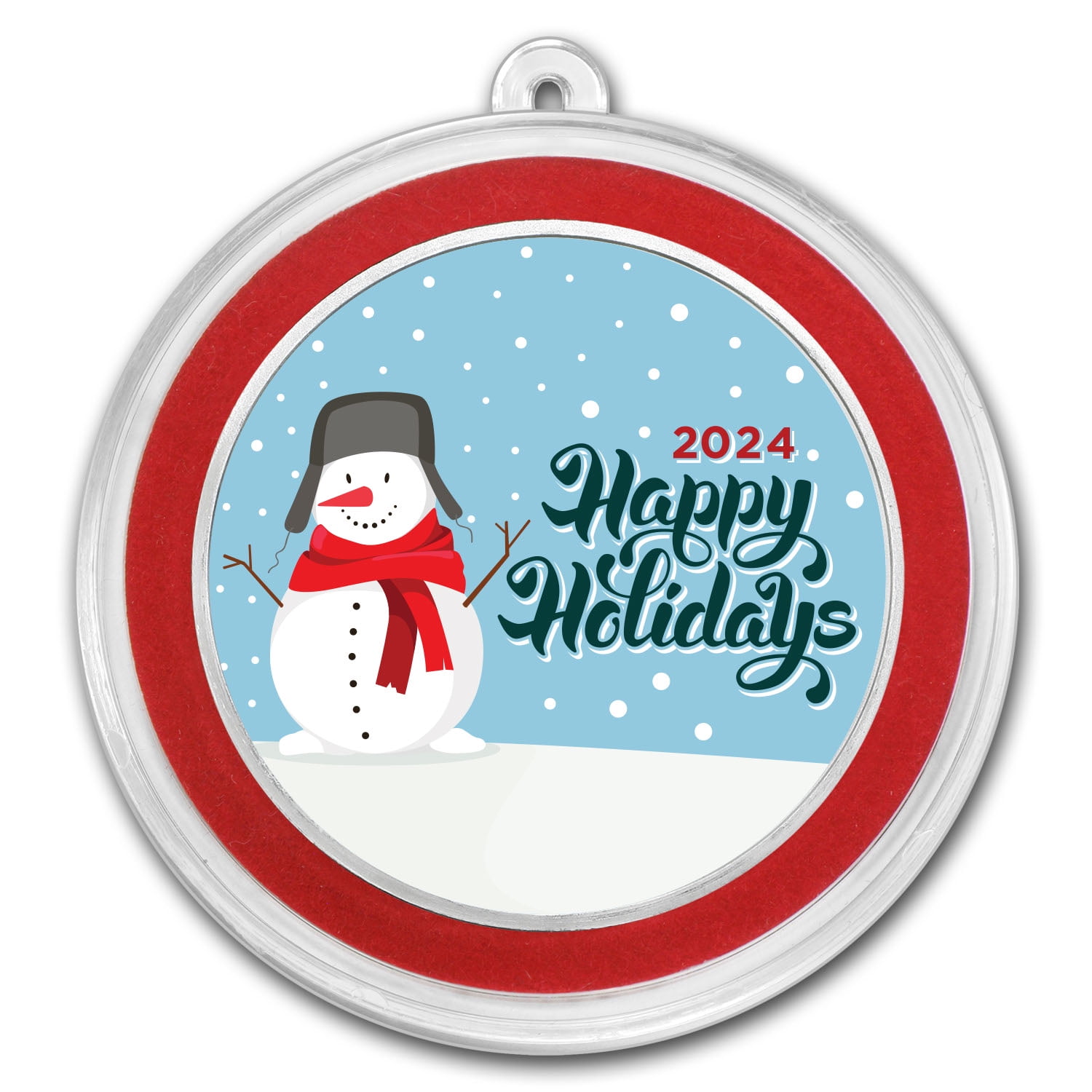 2024 1 oz Silver Colorized Round - Happy Holidays Snowman - Walmart.com