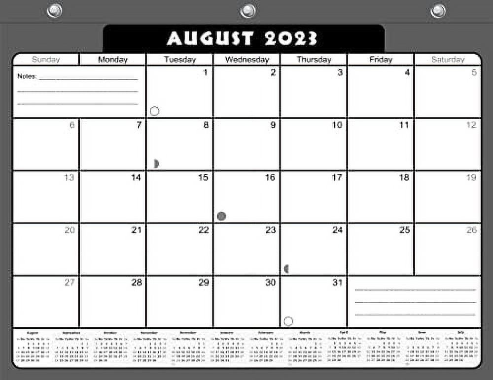 2023-2024 Academic Year 12 Months Student Calendar/Planner For 3-Ring ...