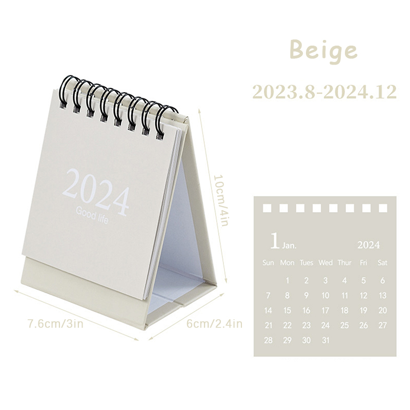 2023/2024 Calendar Delicate Simple Desk Fresh And High-end Mini Desktop ...