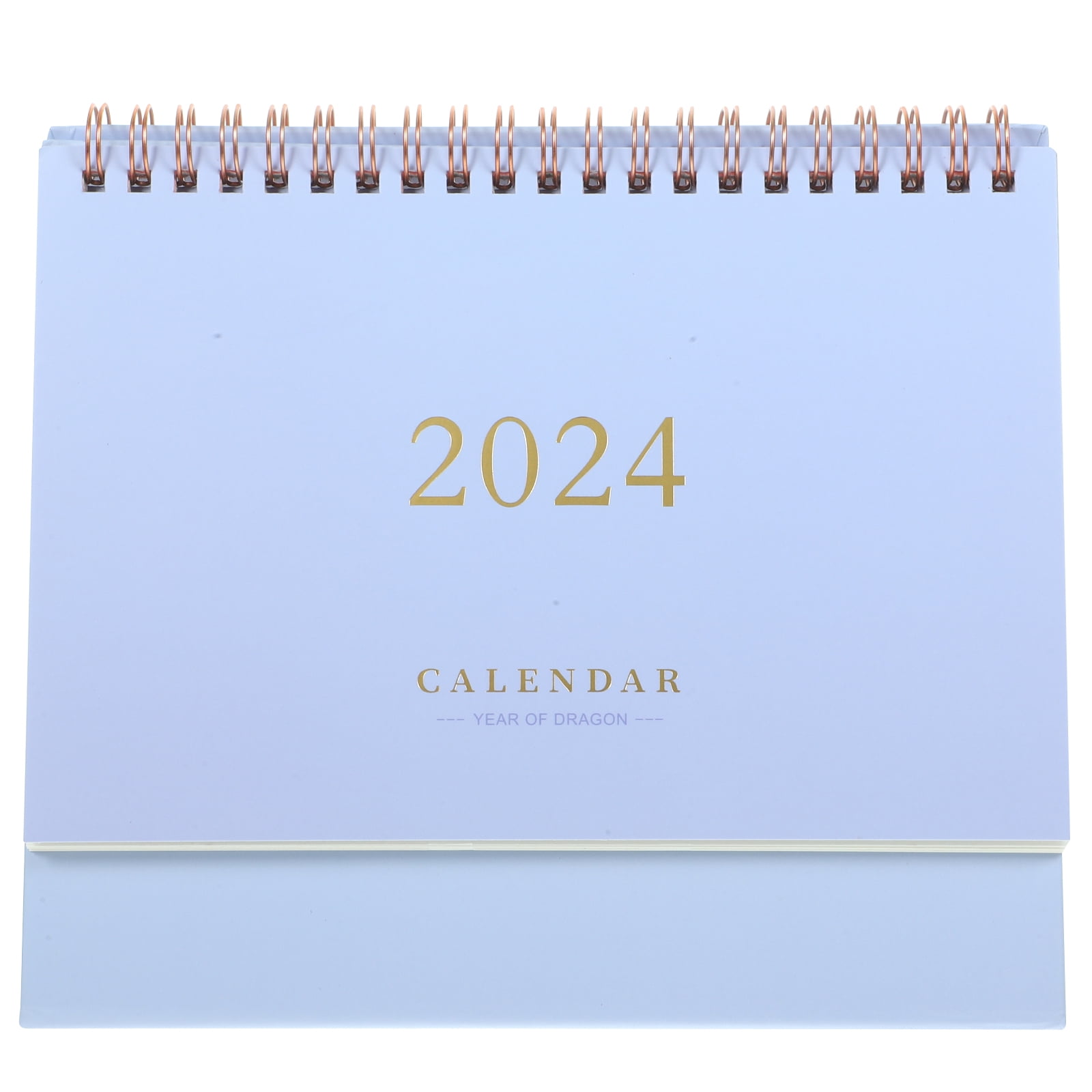 WRITWAA stand up desk calendar Desk Calendar Metal Ring Binding Purple ...