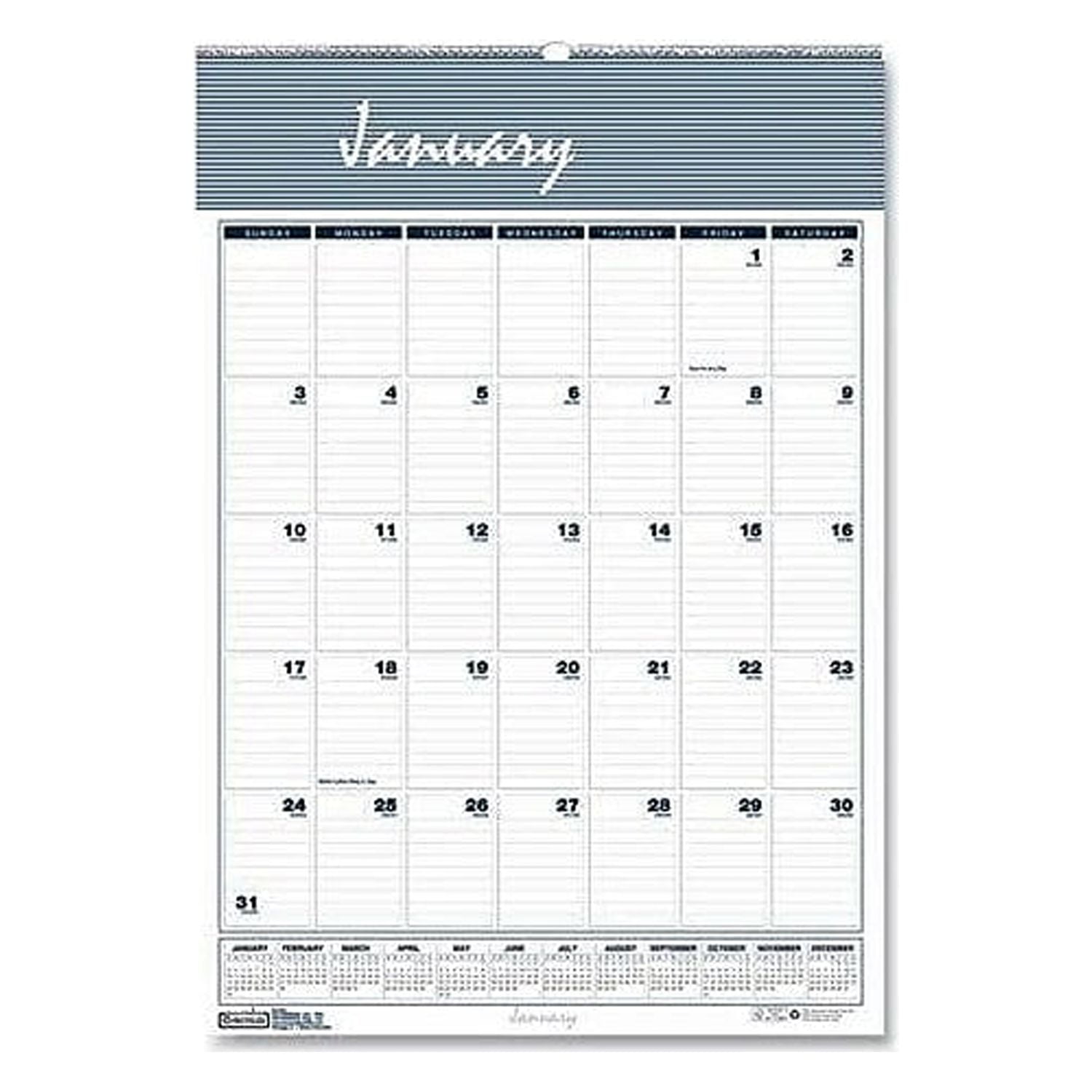 House of Doolittle Bar Harbor Wirebound Monthly Wall Calendar 12x17 ...