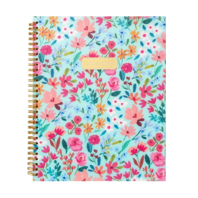 2023 2024 Mintgreen Weekly Monthly Spiral Planner 9 X10 75 Ditsy