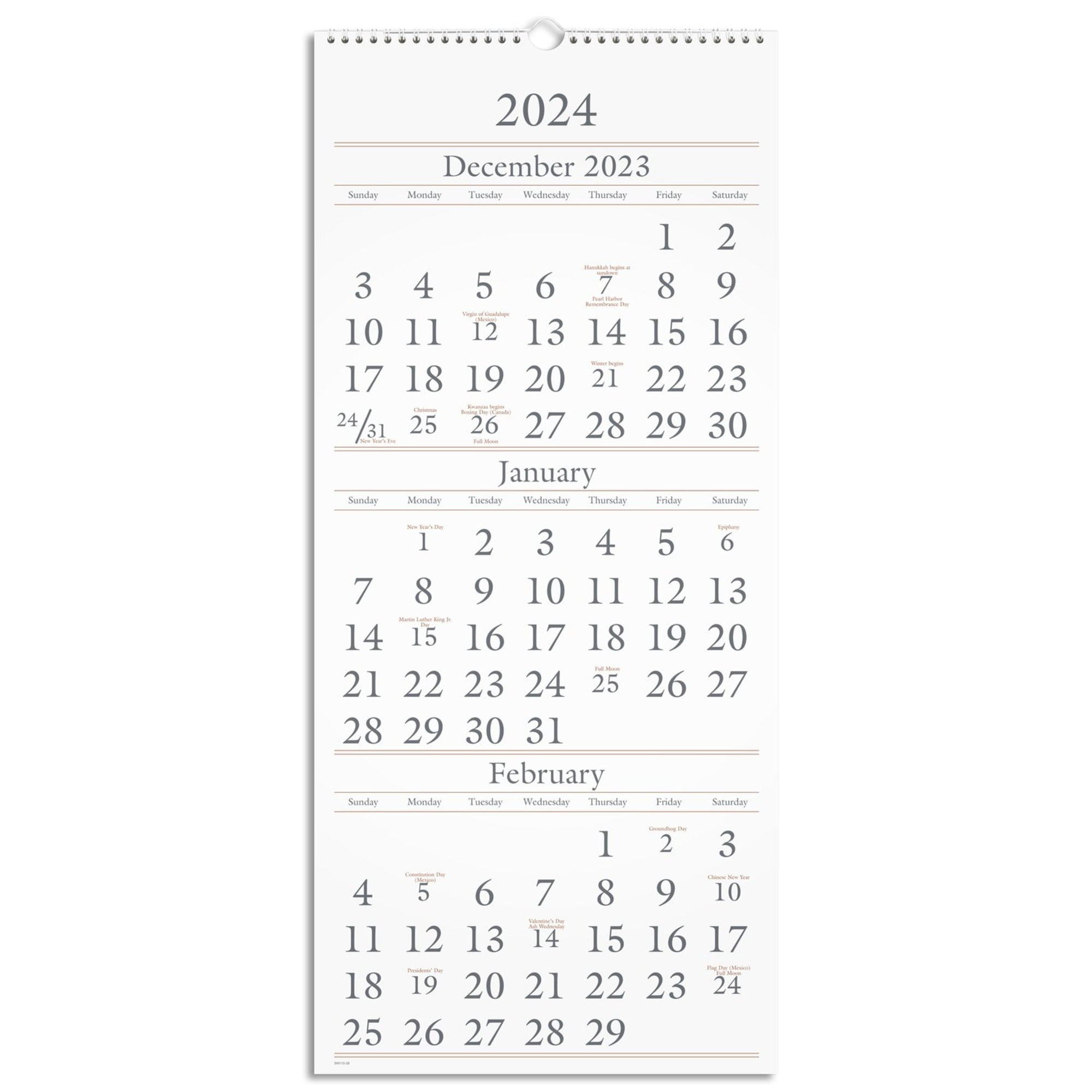 2023-2025 AT-A-GLANCE® 3-Month 15-Month Wall Calendar, 12" x 27 ...