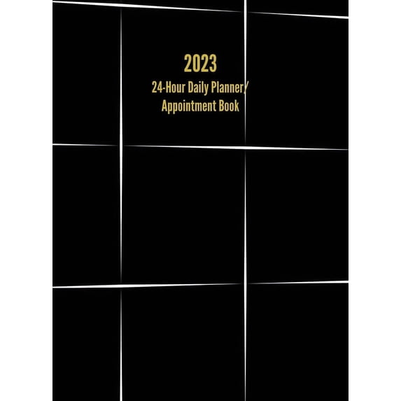 2023 24-Hour Daily Planner/ Appointment Book: Dot Grid Design (One Page ...