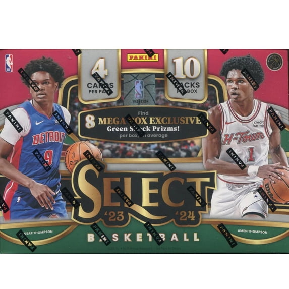 2023-24 Panini Select Basketball Hobby Mega Box, 10 Packs, 8 Green ...