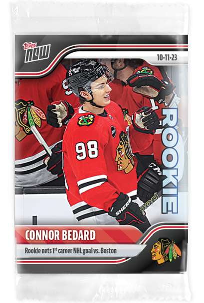 2023-24 Topps Now Hockey Connor Bedard Sticker Card (Rookie, Nets 1st ...