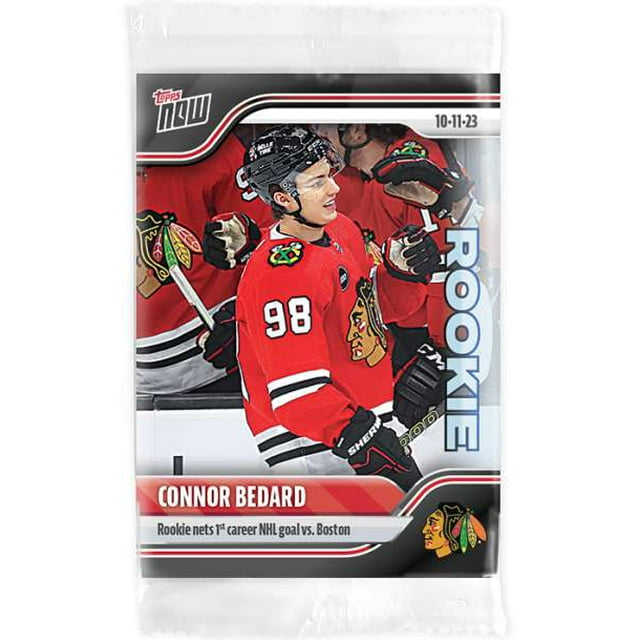 2023-24 Topps Now Hockey Connor Bedard Sticker Card (Rookie, Nets 1st ...