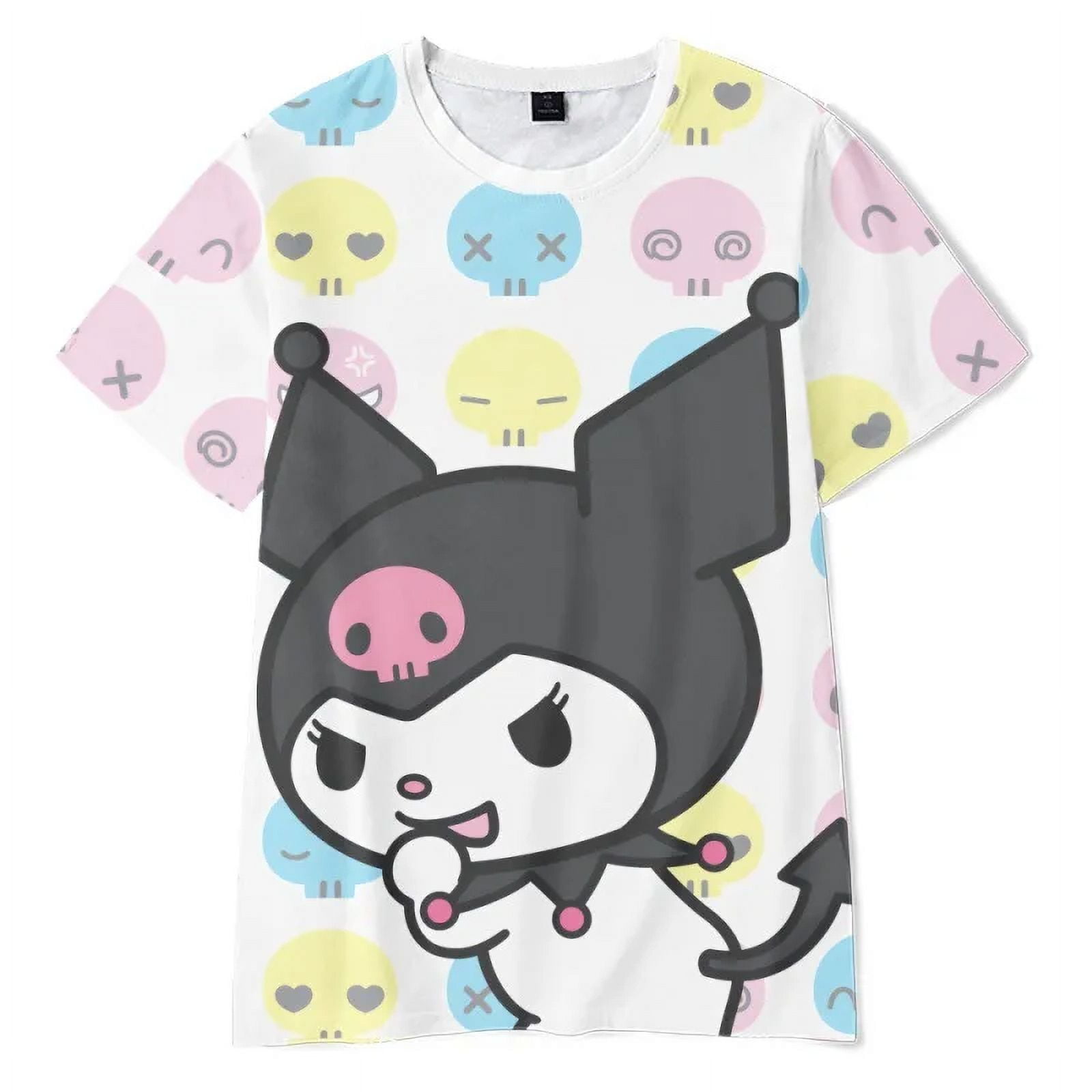 2023 Anime Cartoon Summer Kuromi T-Shirt My Melody Hello Kitty 3D Print ...