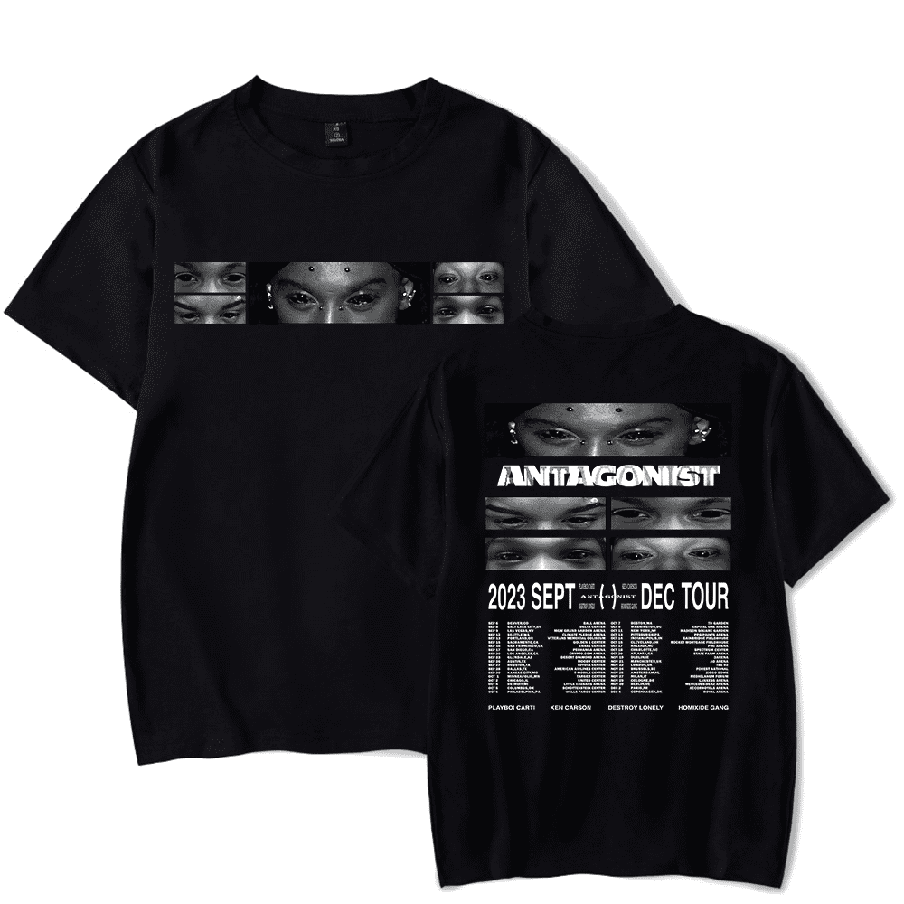 2023 Antagonist Tour Tee PlayBoi Carti Ken Carson Merch T shirt Men ...