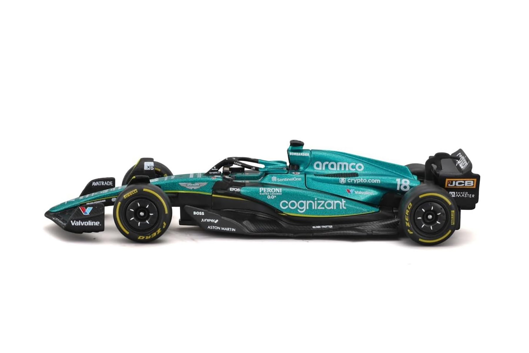 2023 Aston Martin AMR23 Sidekick Race Car, #18 Lance Stroll - Bburago ...