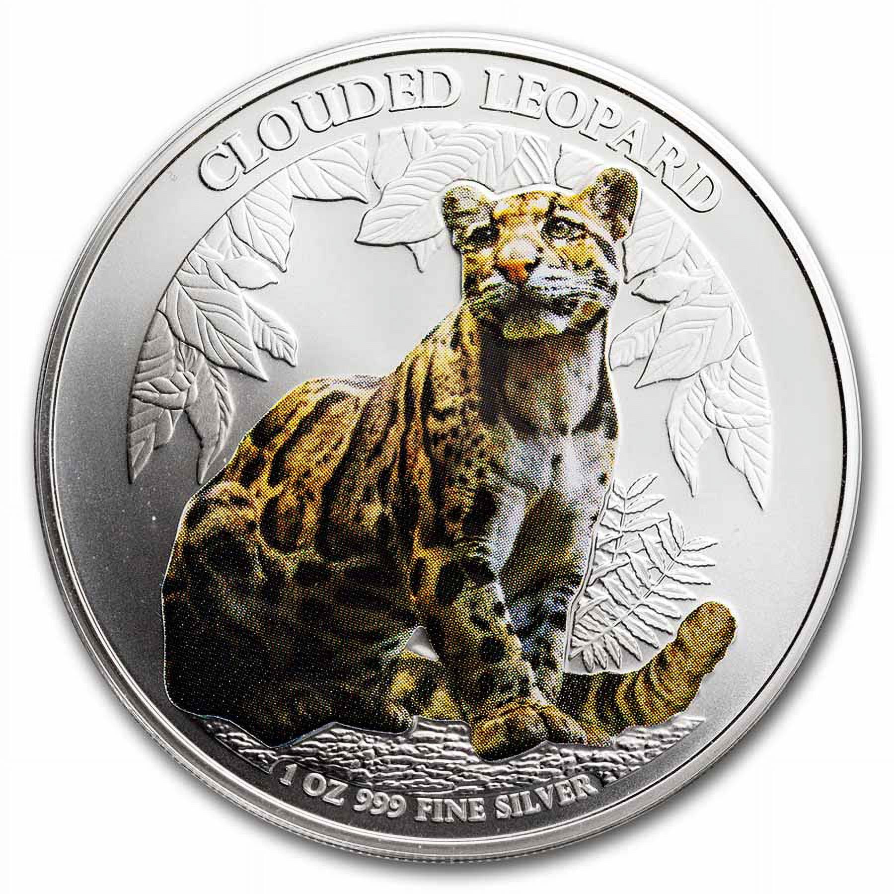 2023 Cambodia 1 oz Colorized Silver Wildlife - Clouded Leopard ...