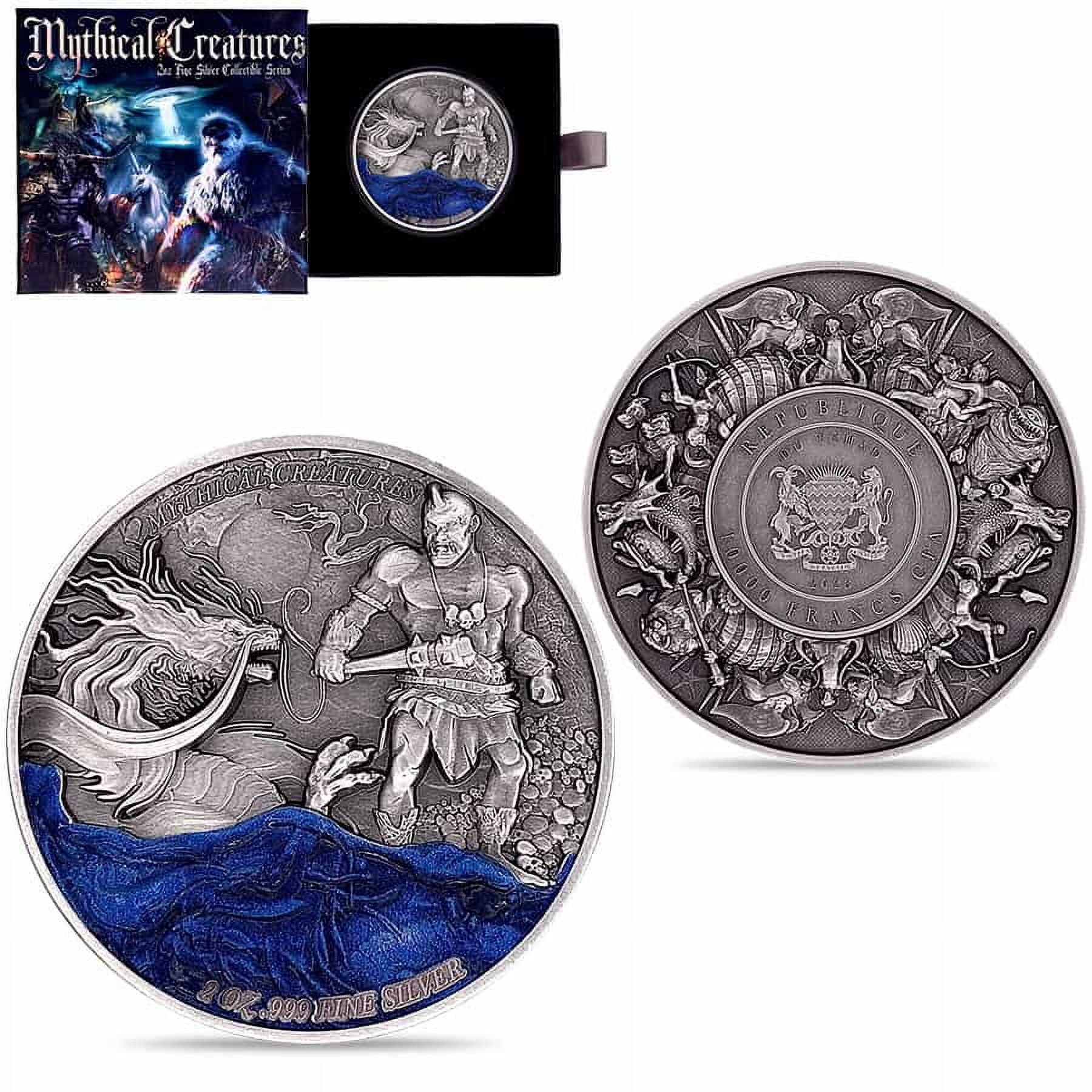 2023 Chad 2 oz Silver Dragon and Cyclops - Mythical Creatures Series ...