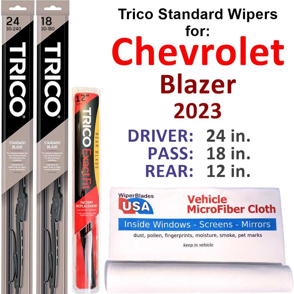 2023 Chevrolet Blazer Wiper Blades (Set of 3) w/Rear Wiper - Walmart.com