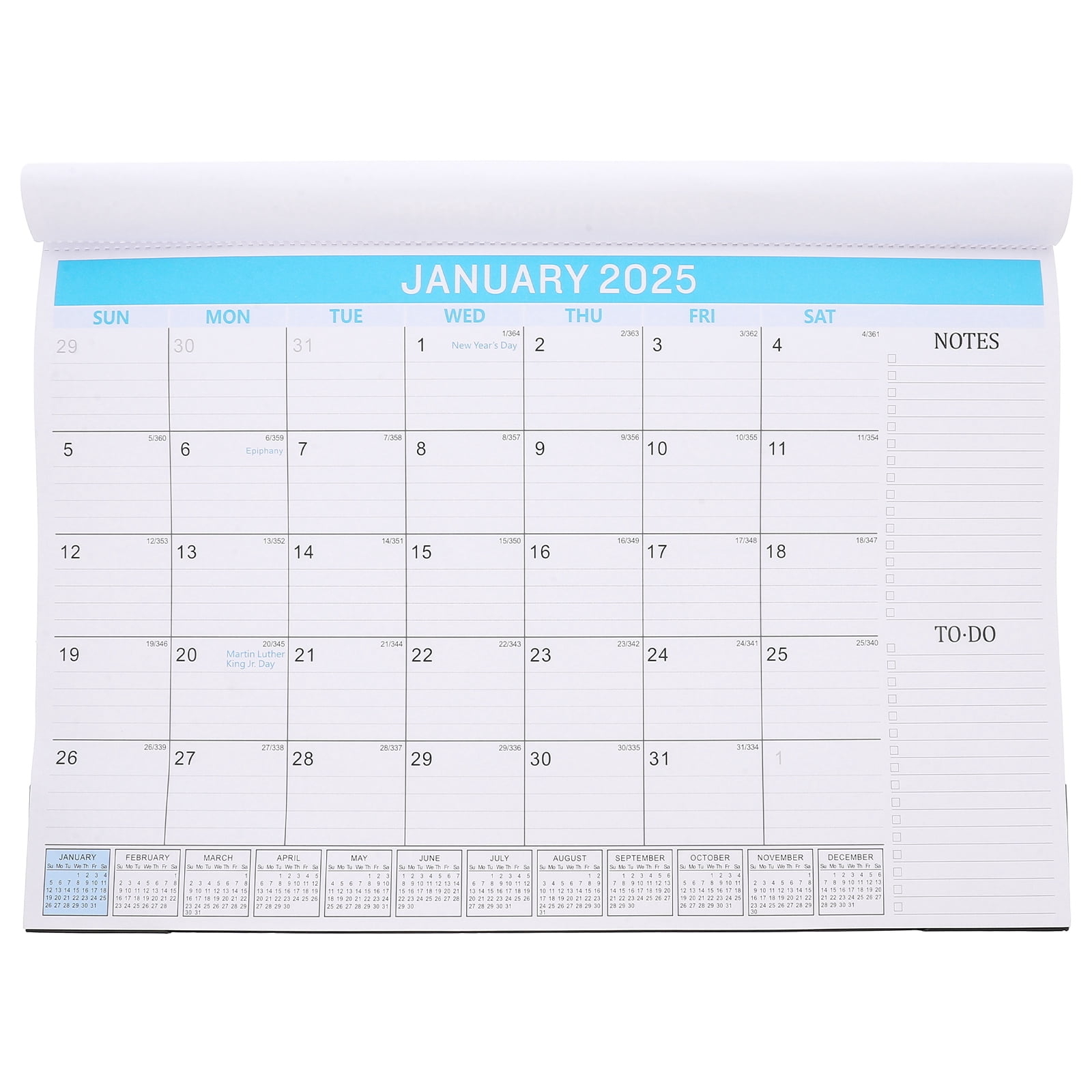 Household Hanging Calendar English Monthly Convenient Blank Calendar ...