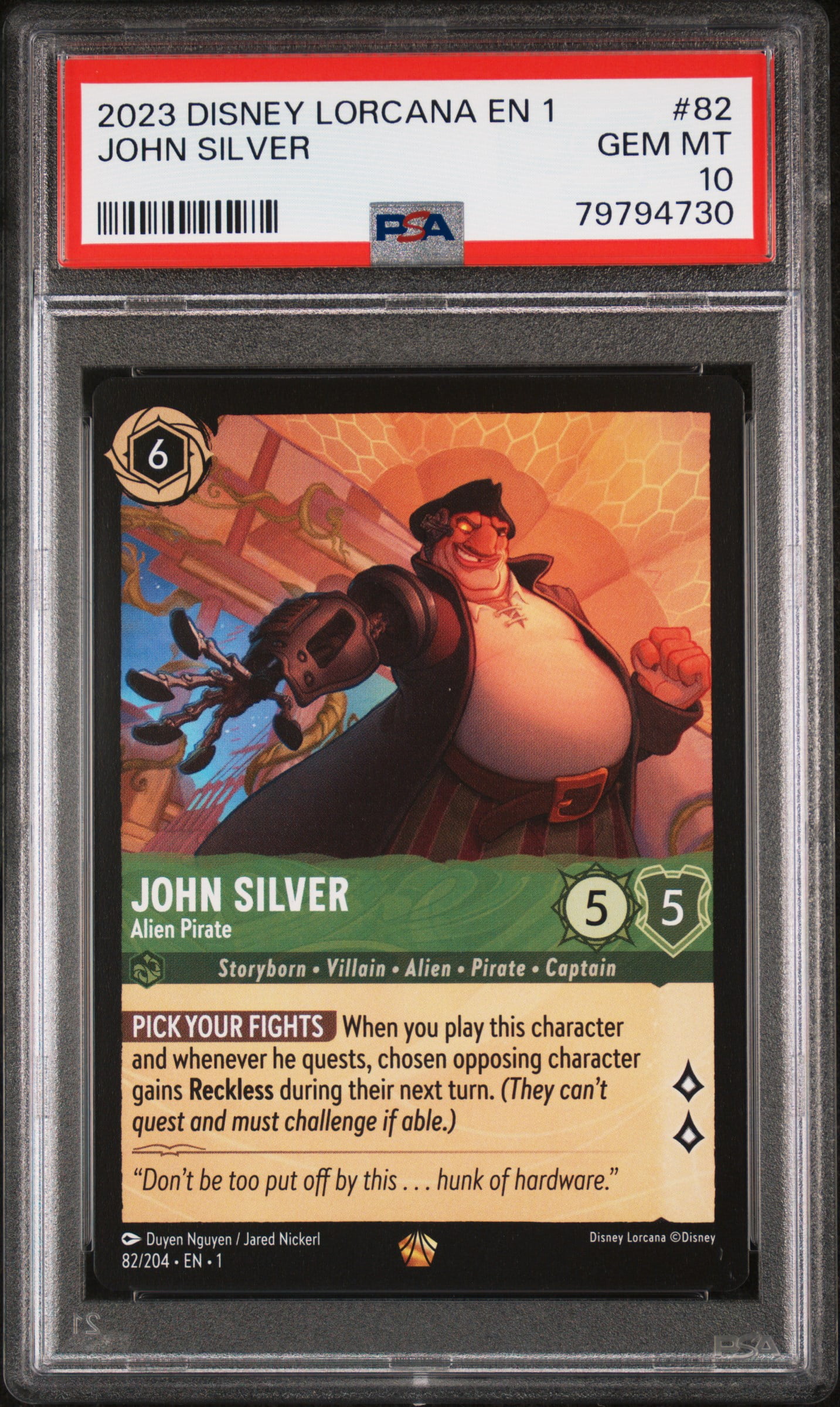 2023 Disney Lorcana EN 1 John Silver #82 PSA 10 - Walmart.com