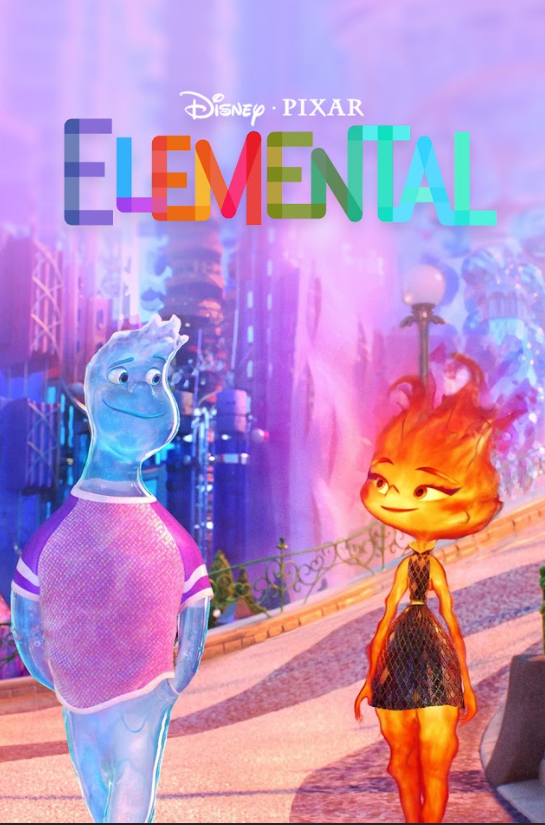 2023 Elemental Movie Poster 24x36 Pixar Animation Family Adventure ...